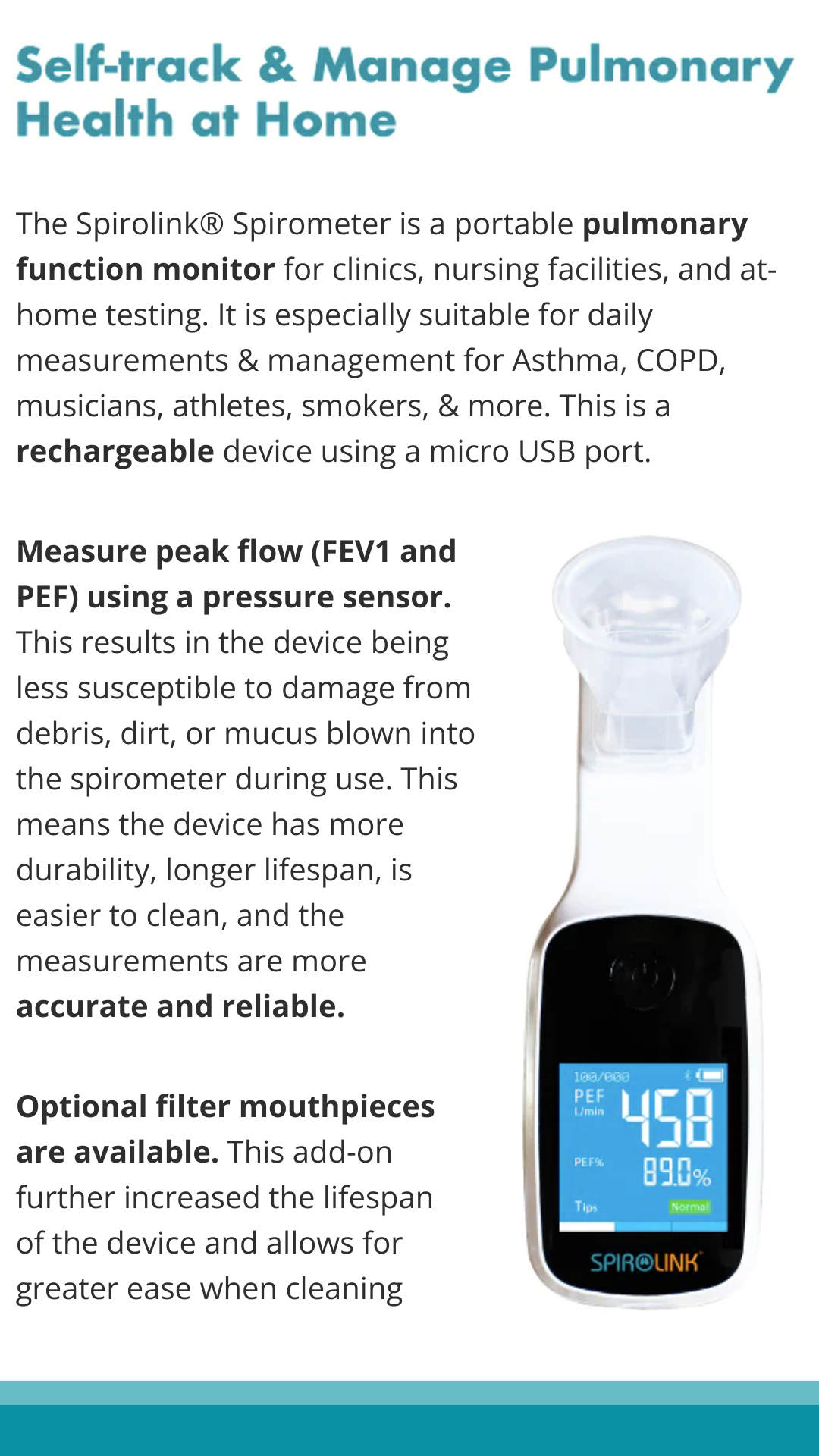 SpiroLink® | Digital Spirometer | Home Spirometer | CMI Health – CMI ...